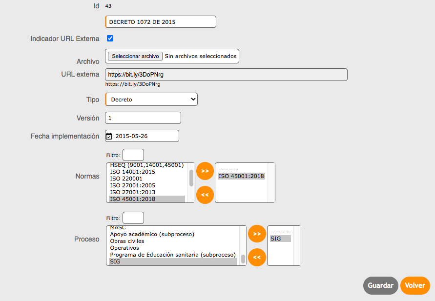 Crea documentos externos